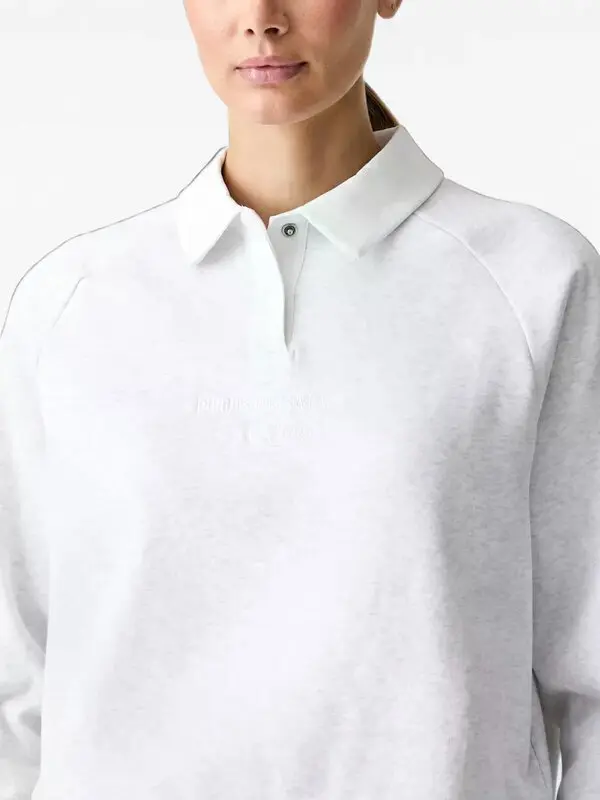 PUMA Logo-embroidered Polo-collar Sweater