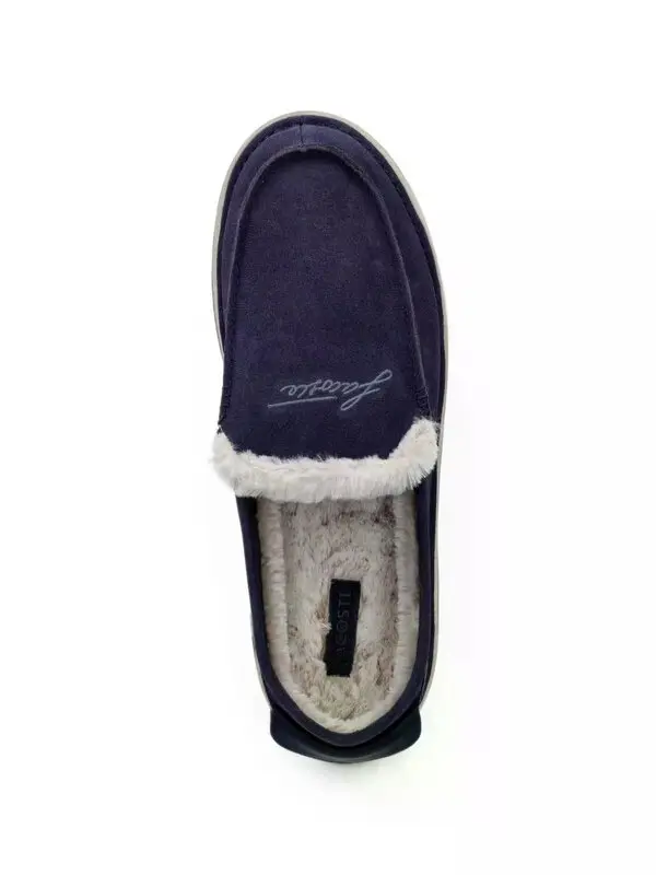 Lacoste Aubrey Faux-fur Trim Loafer-style Slippers