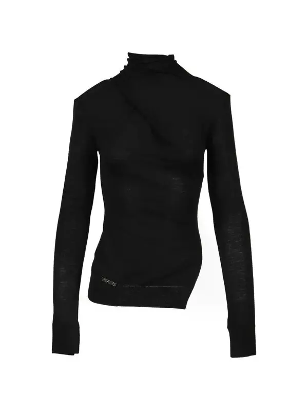 Attico Long-sleeved T-shirt With Embroidered Logo