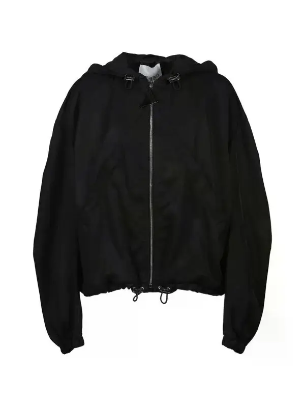 Attico Hooded Balloon-fit Bomber Jacket - Black