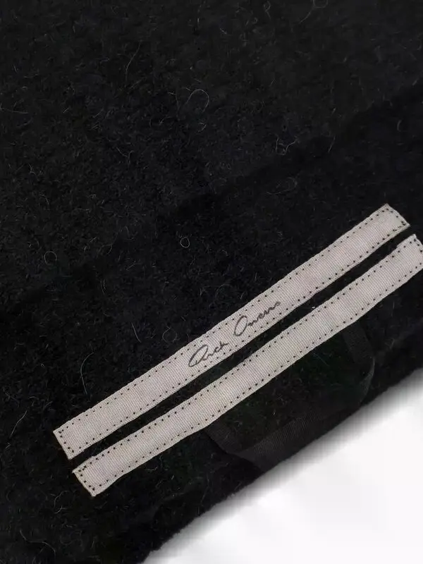 Rick Owens Ribbed-knit Scarf - Black