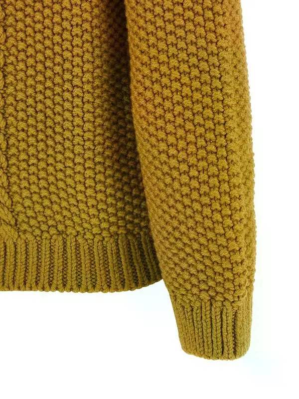 Saint Laurent Wool Cable-knit Sweater - Yellow