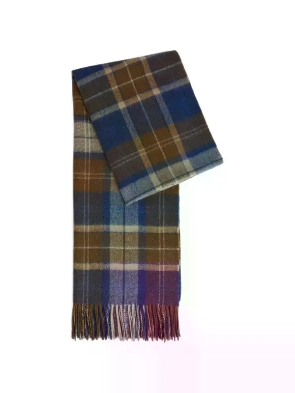 Barbour Brack Patchwork Tartan Scarf - Brown