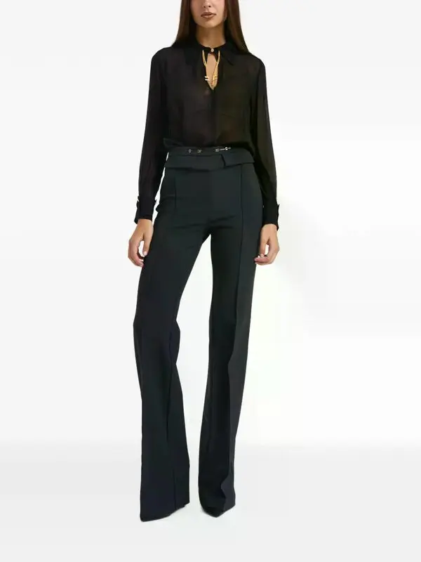 Elisabetta Franchi Logo-detail Sheer Shirt