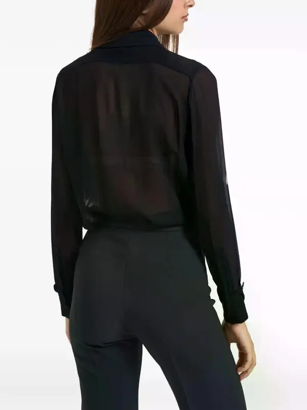 Elisabetta Franchi Logo-detail Sheer Shirt