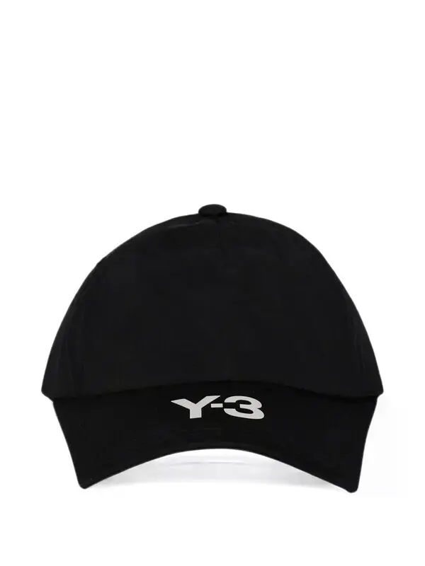Y3 Logo-print Ripstop Cap - Black