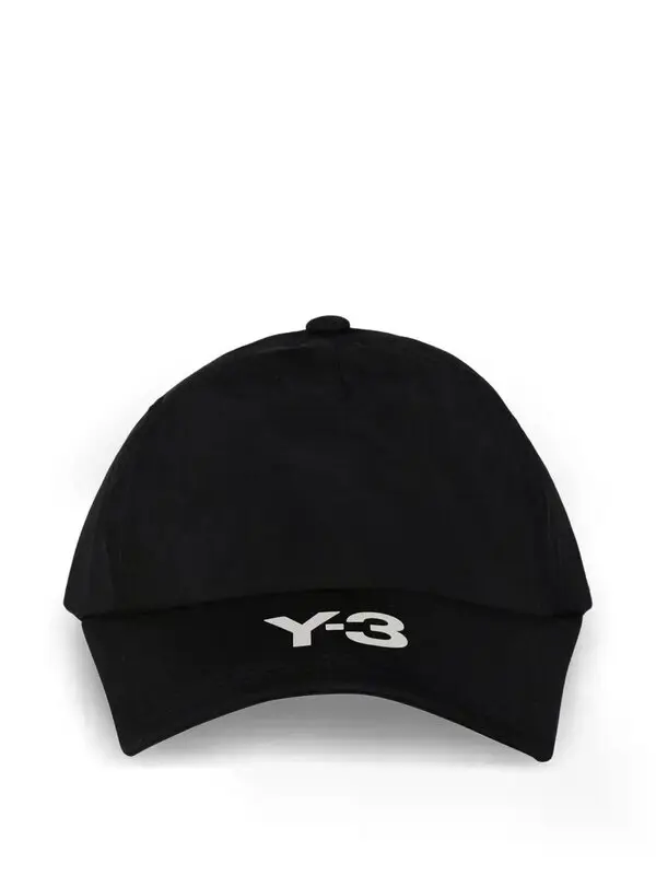 Y3 Logo-print Ripstop Cap - Black
