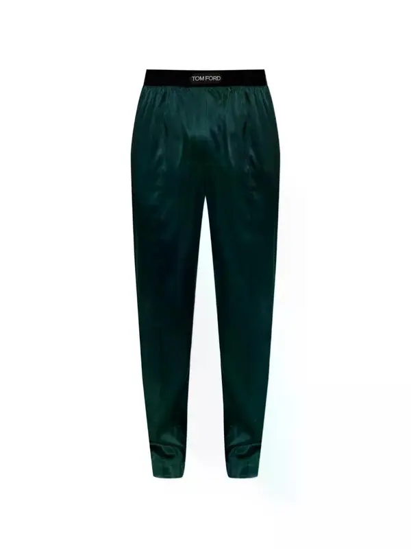 TOM FORD Logo-patch Silk-blend Loungewear Trousers