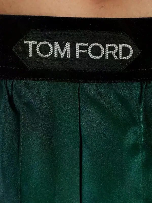TOM FORD Logo-patch Silk-blend Loungewear Trousers