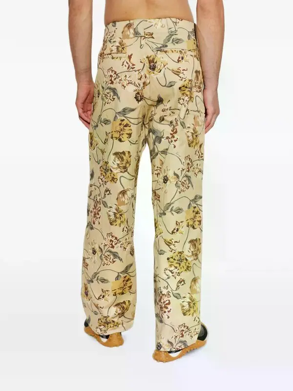 Kenzo Floral Print Straight Leg Trousers