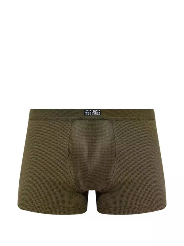 MAISON MARGIELA Waffle-knit Logo-patch Boxers