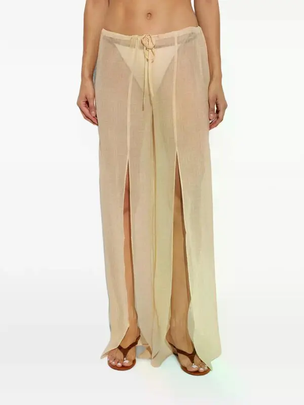Balmain Silk Monogram Beach Trousers