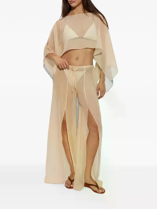 Balmain Silk Monogram Beach Trousers
