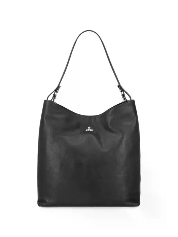 VIVIENNE WESTWOOD Large Lottie Orb-plaque Leather Shoulder Bag