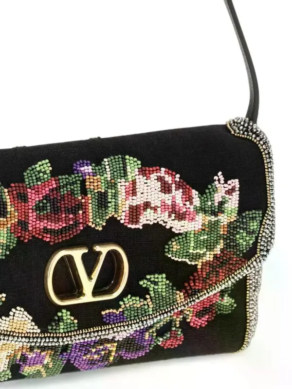Valentino Garavani Devain Small Embroidered Shoulder Bag
