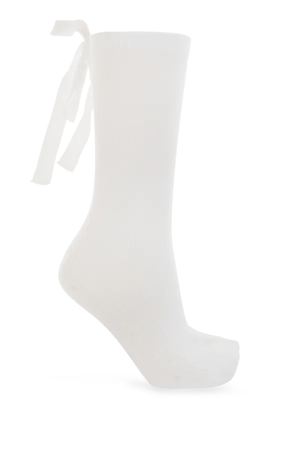 UGG Serenella Novelty Bow’ Socks - White