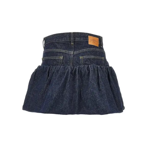 GANNI Denim Mini Bubble Skirt