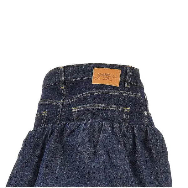 GANNI Denim Mini Bubble Skirt