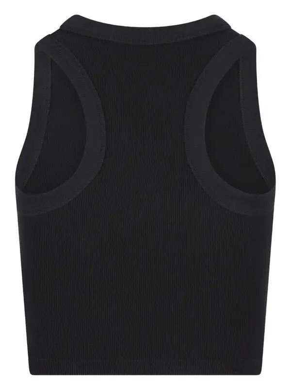 Givenchy Cotton Cropped Tank Top With Paris Print