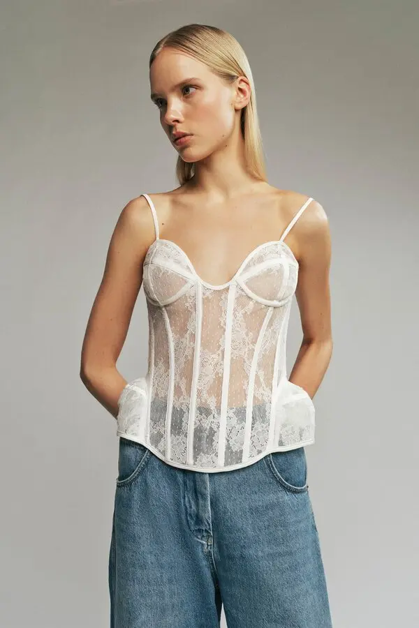 Bardot Francesca Lace Bustier - Ivory