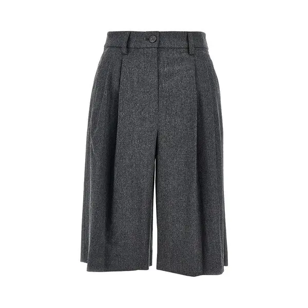 Emporio Armani Flannel Bermuda Shorts With Pinces