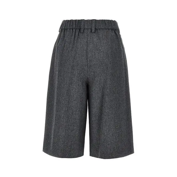 Emporio Armani Flannel Bermuda Shorts With Pinces