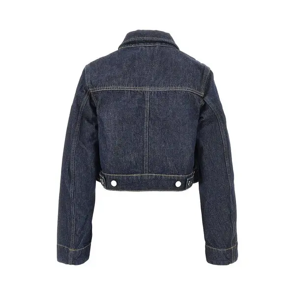 GANNI Cropped Denim Jacket