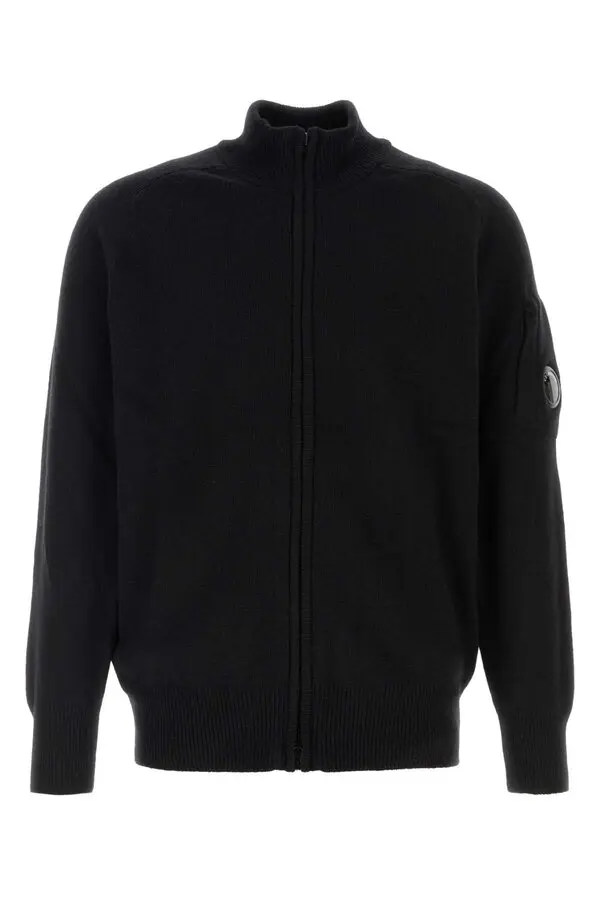 C.P. COMPANY Wool Blend Cardigan - Black