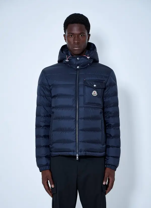 Moncler Verith Hooded Short Down Jacket - Blue