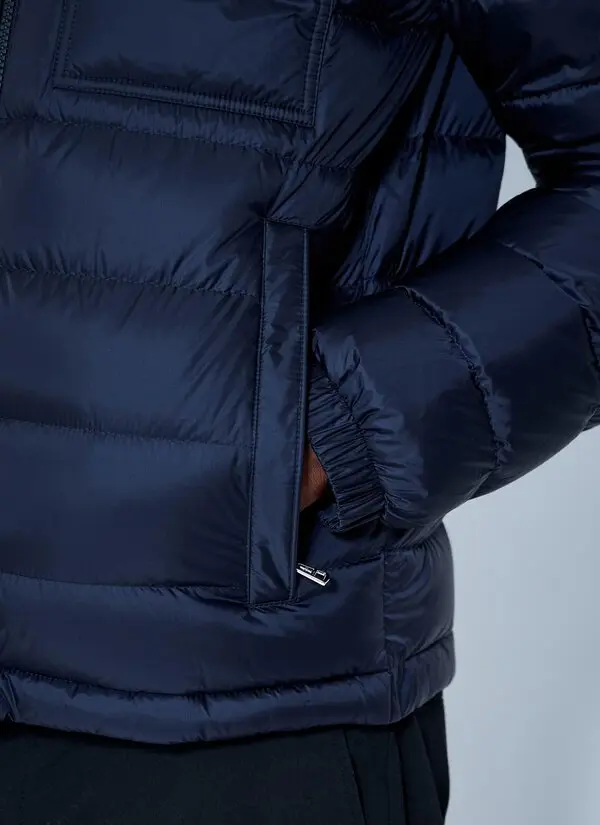 Moncler Verith Hooded Short Down Jacket - Blue