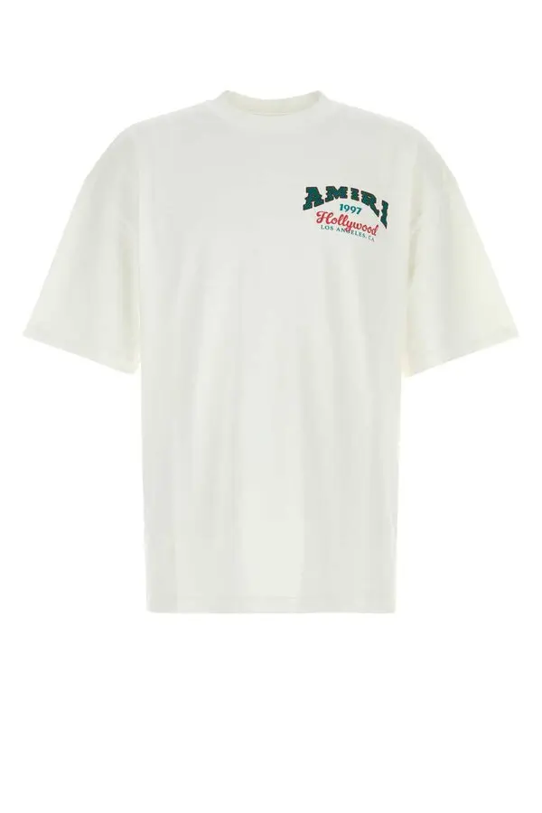 Amiri White Cotton Oversize T-shirt - Blue