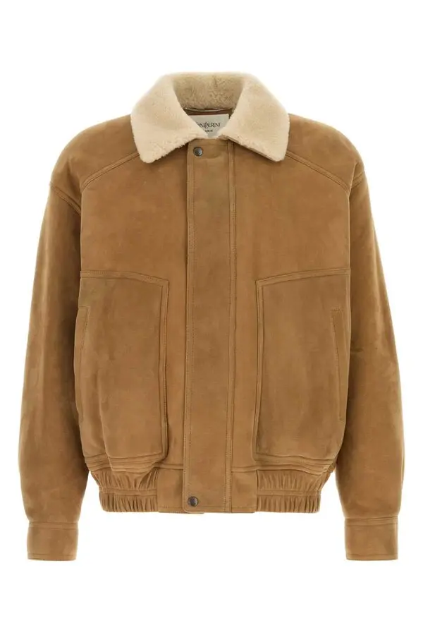 Saint Laurent Beige Shearling Jacket