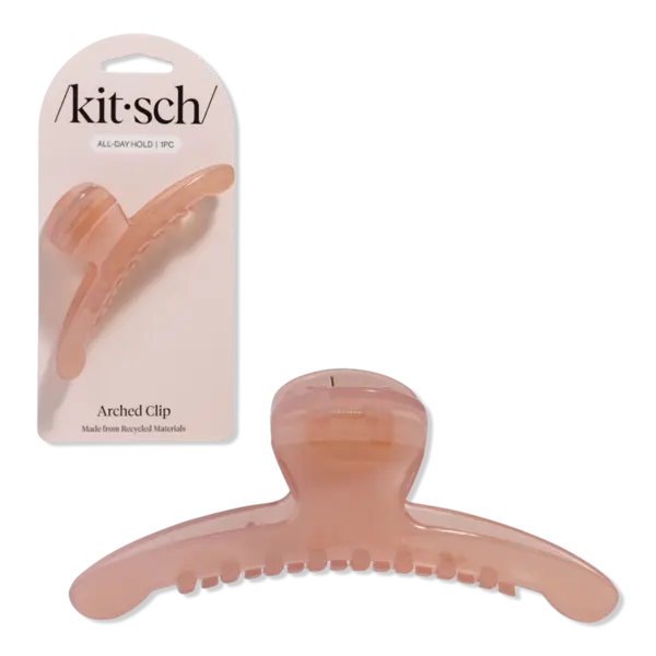 KITSCH Recycled Plastic Large Arched Clip - Soft Pink