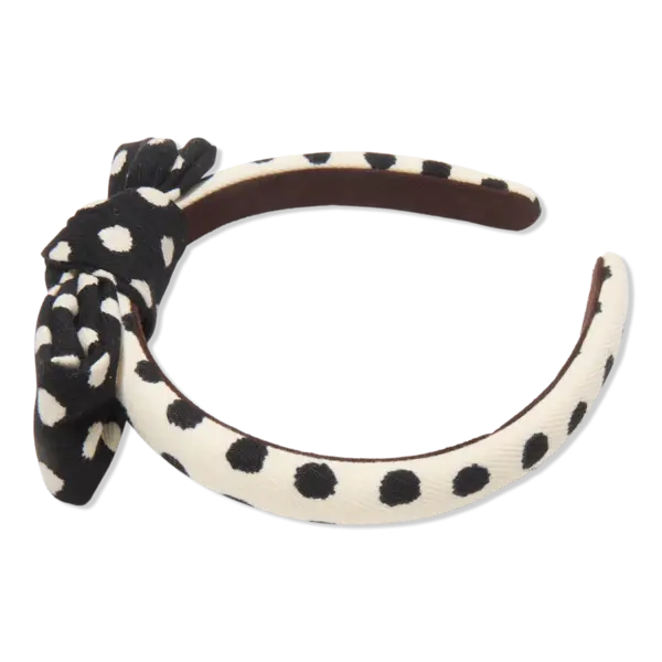 Lele Sadoughi Holly Bow Headband - Jet Ivory