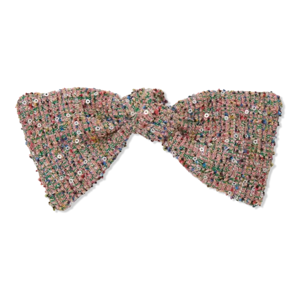 Lele Sadoughi Paloma Tweed Bow Barrette - Confetti