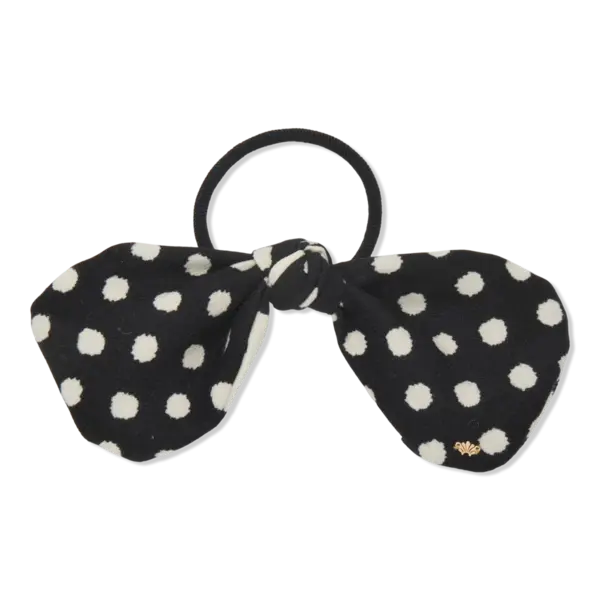 Lele Sadoughi Charlie Bow Scrunchie - Jet Ivory