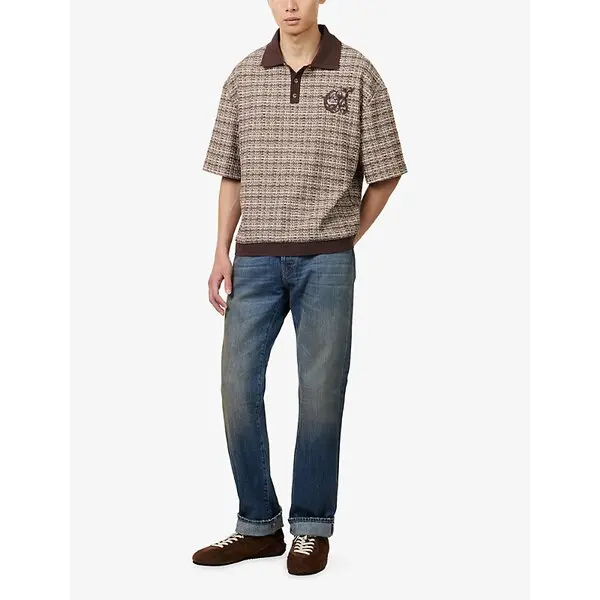 ONLY THE BLIND Como Logo-embroidered Knitted Polo Shirt
