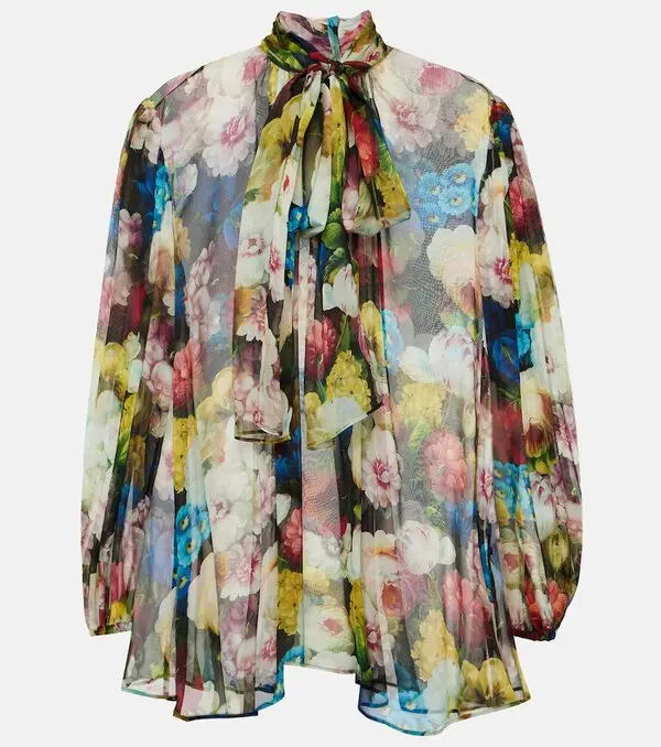 Dolce & Gabbana Floral Silk Chiffon Blouse - Multicoloured