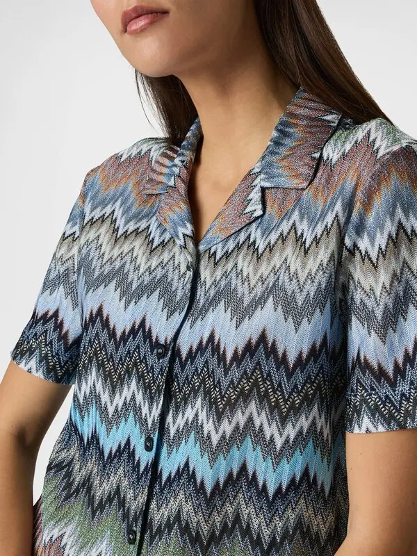 Missoni Snake-pattern Viscose Bowling Shirt