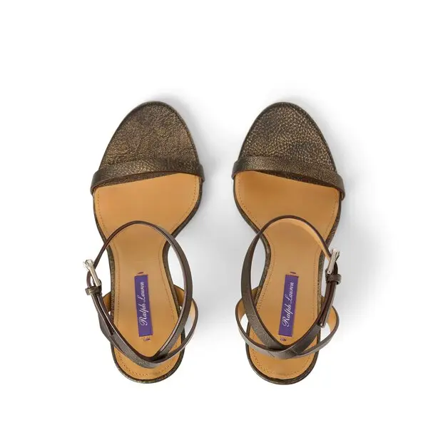Ralph Lauren Graison 95 Mm Calfskin Sandal