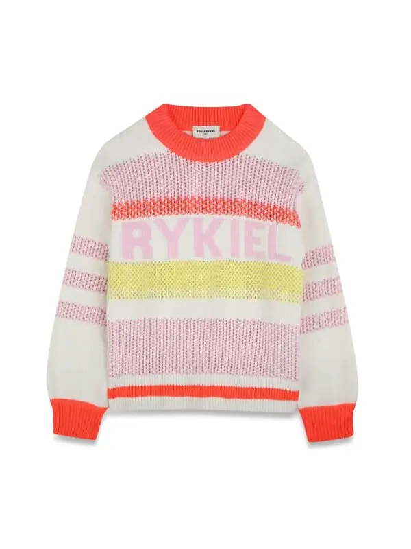 Sonia Rykiel Paris Striped Cotton Pullover Sweater - Multicolour