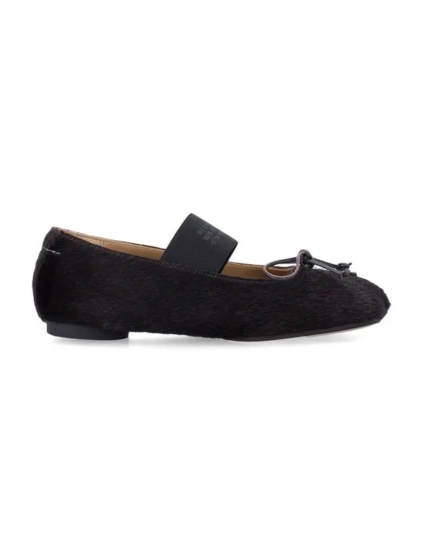 MAISON MARGIELA Pony Hair Ballet Flats - Marrone