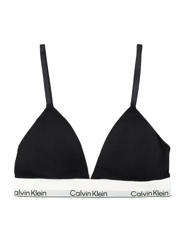 Calvin Klein Soft Stretch Cotton Modal Bralette With Wireless Design - Black