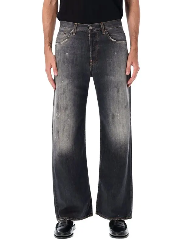 Acne Studios Relaxed Fit Wide-leg Jeans - Nero