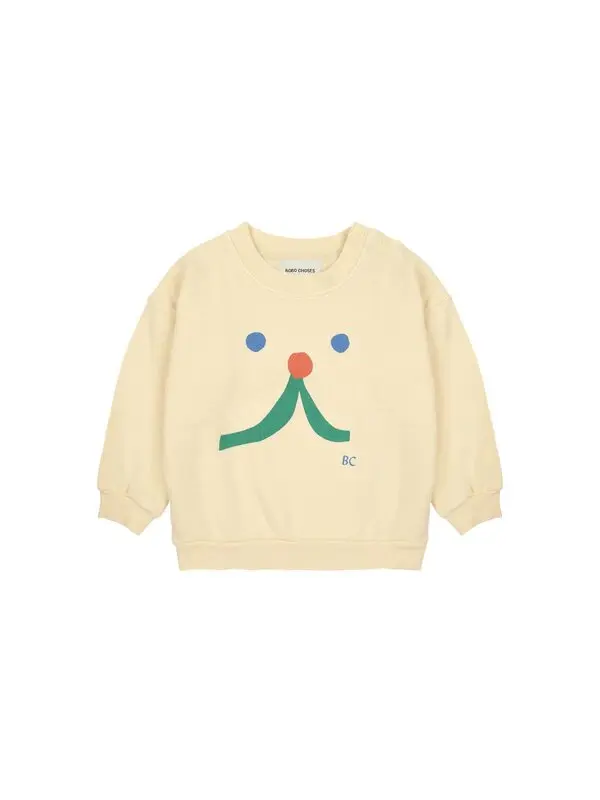 BOBO CHOSES Mini Funny Face Sweatshirt For Babies
