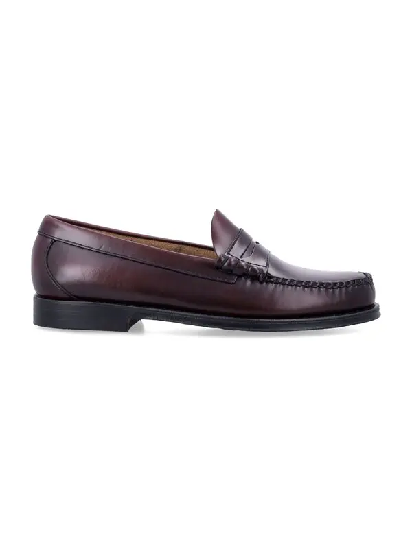 G.H. BASS & CO. Larson Penny Loafer Leather Slip-on With Padded Footbed - Wine