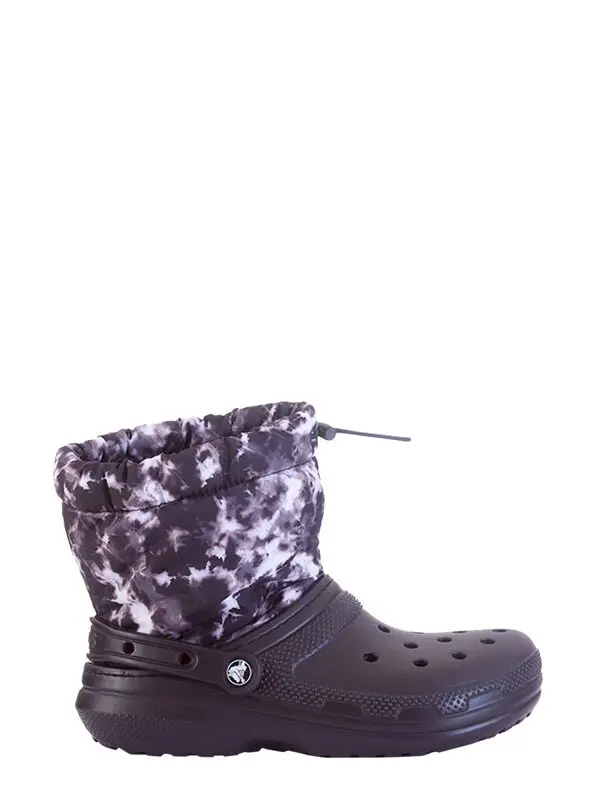 CROCS Tie Dye Lined Classic Clogs Boots - Black
