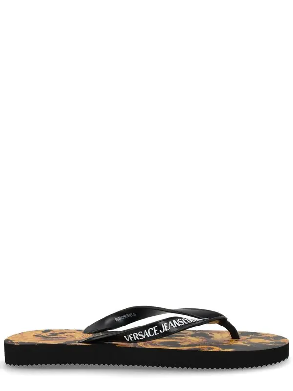 Versace Chic Pvc Flats For - Black