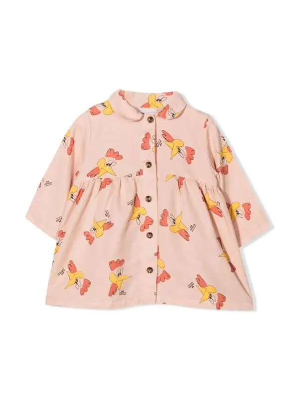 BOBO CHOSES Allover Clock Print Lyocell Mini Dress - Multicolour