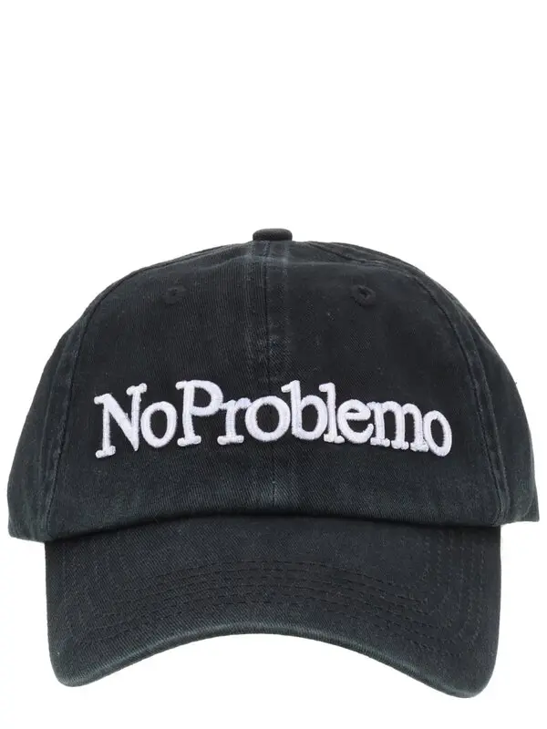 NO PROBLEMO Classic Logo Baseball Hat - Black